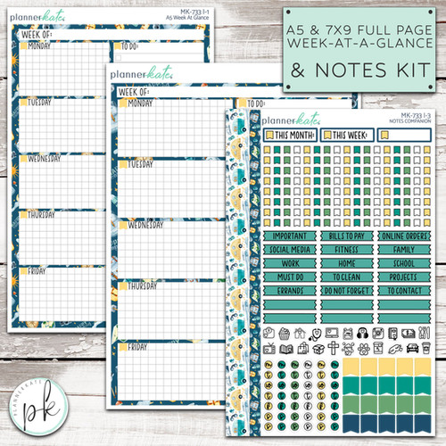 MK-733 I || "Camp" Week-at-a-Glance / Notes Companion | PlannerKate