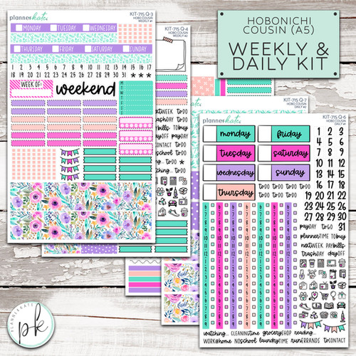 KIT-715 Q3-9 - Hobonichi Cousin Weekly / Daily || "Pretty In Purple ...