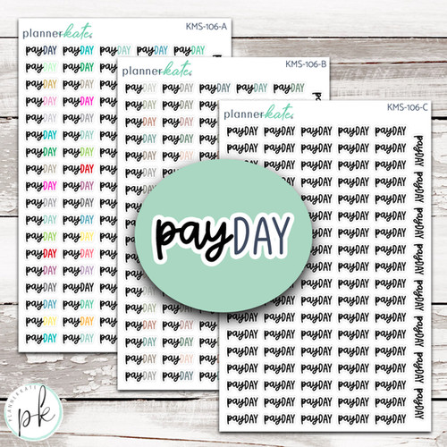 KMS-106 || PAYDAY Kit Mixed Scripts | PlannerKate