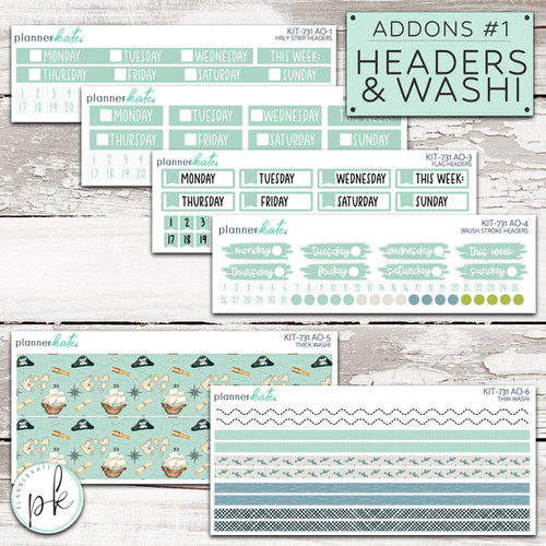 KIT-731 ADD ONS #1 || "Pirate Ship" Kit Add Ons - Headers / Washi ...
