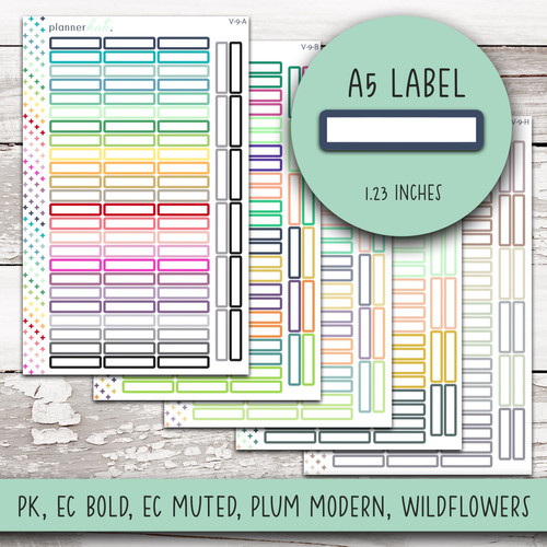 V-9 || A5 MONTHLY LABELS for PLANNER | PlannerKate