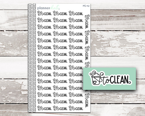 *RF SALE* MS-112 || To Clean Mixed Script Stickers | PlannerKate