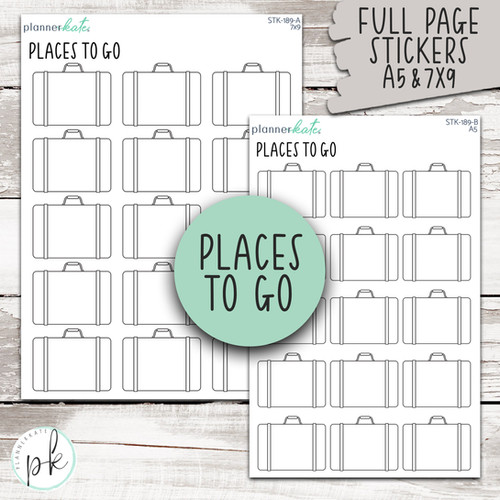 STK-189 || Places To Go Dashboard Sticker | PlannerKate