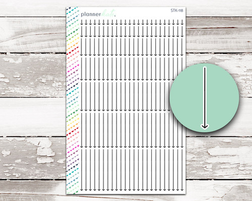 STK-118 || BLACK Skinny Arrow Planner Stickers | PlannerKate