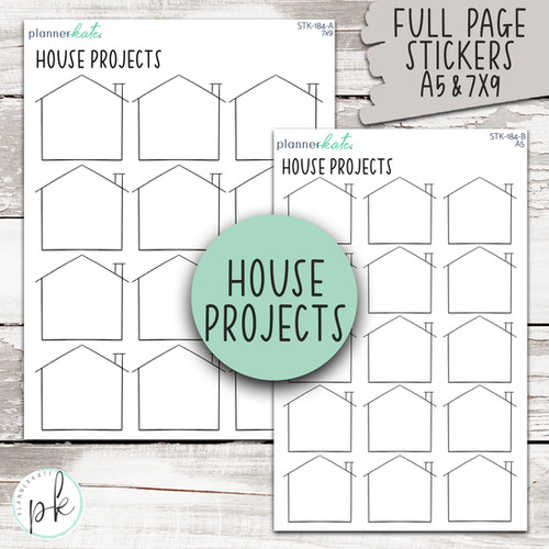 STK-184 || House Projects Dashboard Sticker | PlannerKate