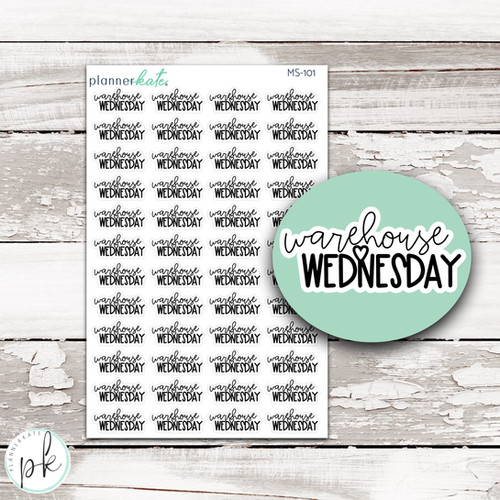 MS-101 || PK Warehouse Wednesday Mixed Script Stickers | PlannerKate