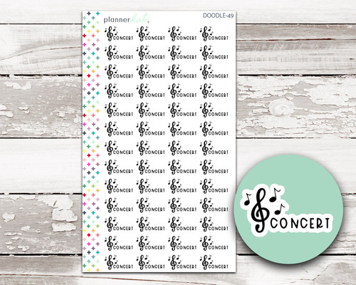 DOODLE-49 || Concert Doodle Stickers | PlannerKate
