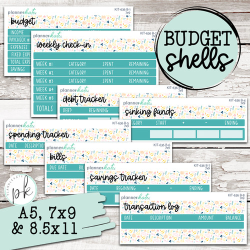 KIT-636 BUDGET || "STUDY BUDDY" - Budget Shell - 7x9, A5 and 8.5x11 ...