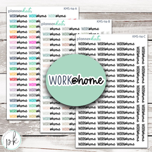 KMS-114 || Work@Home Kit Mixed Scripts | PlannerKate