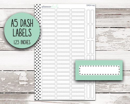 DASH-145 || A5 Monthly Dash Labels | PlannerKate