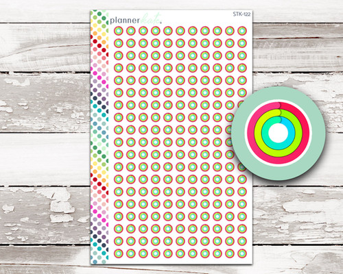 STK-122 || ACTIVITY RING Dot Planner Stickers | PlannerKate