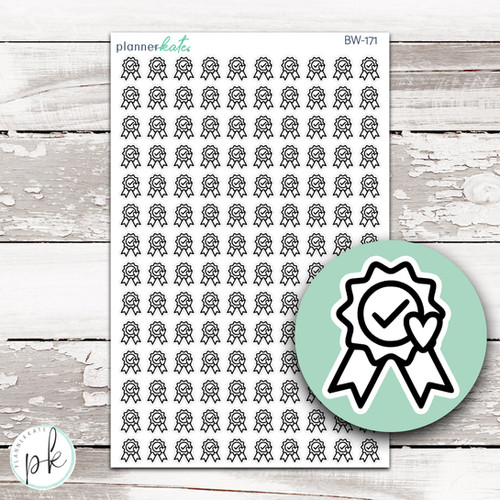 BW-171 || Award - BW Icon Stickers | PlannerKate