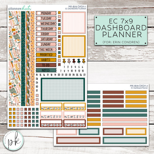 MK-809 7x9 Dashboard Planner || "Bookish Bliss" Weekly - Erin Condre ...
