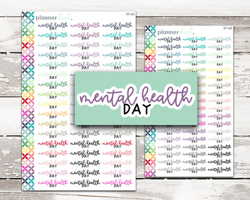 KF-6 || "Mental Health Day" Kit Font Scripts - Standard + Mini Size ...