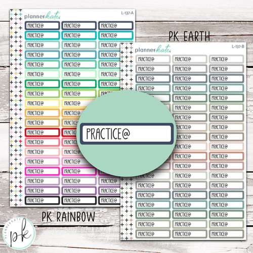 L-137 || PRACTICE Color Script Stickers | PlannerKate