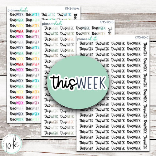 KMS-110 || THIS WEEK Kit Mixed Scripts | PlannerKate