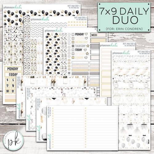KIT-700 EC 7x9 DAILY DUO || "Toasting You" 7x9 Erin Condren Daily Duo ...