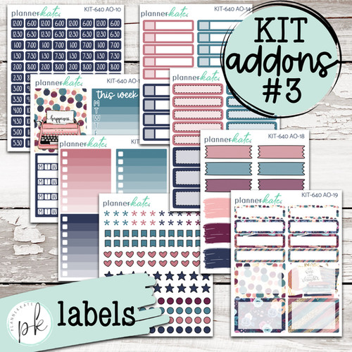 KIT-640 Add Ons #3 || "ONE MORE CHAPTER" Kit Add Ons - Labels | PlannerKate