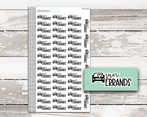 *RF SALE* MS-122 || Run Errands Mixed Script Stickers | PlannerKate