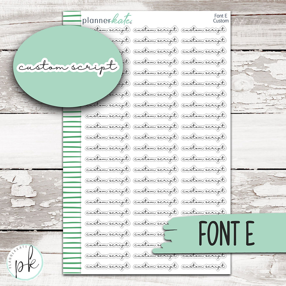 CUSTOM SCRIPTS / FONTS | PlannerKate
