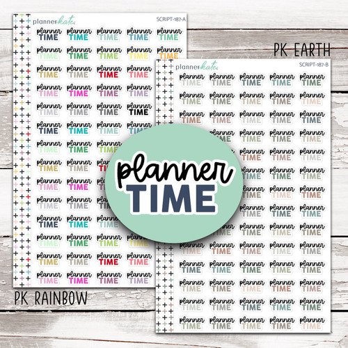 SCRIPT-187 || Planner Time Mixed Script Stickers | PlannerKate