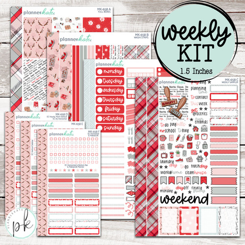 MK-658 WEEKLY || "DEAR SANTA" - Weekly Kit Planner Stickers | PlannerKate