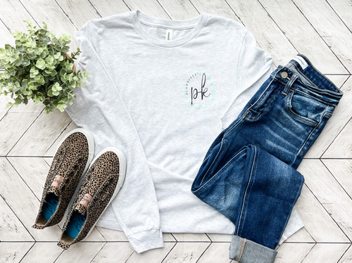 Official PK Logo Long Sleeve Tee (Font & Back Design) | PlannerKate