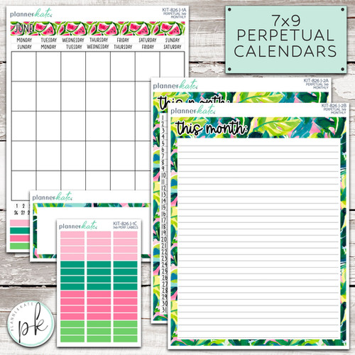 KIT-826 J 7x9 PERPETUALS || "Tropical Paradise" Perpetual Calendars ...