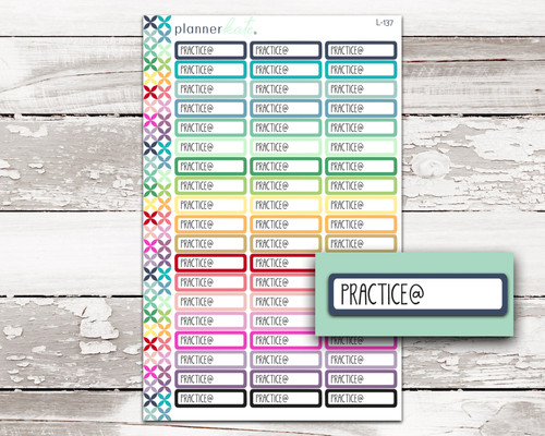 *RF SALE!* L-137 || PRACTICE Color Script Stickers | PlannerKate