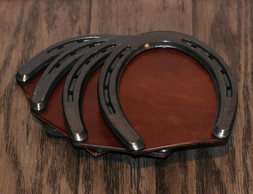 Genuine Leather Horseshoe Coasters | Keystonenimrods