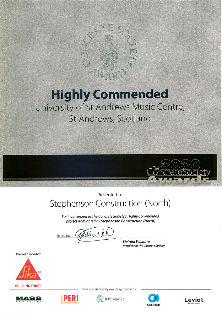 Highly Commended - Concrete Society Awards 2020