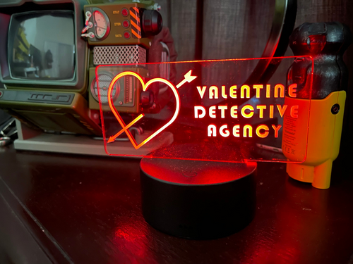Valentine Detective Agency: Light Up Acrylic Sign | Vault 12