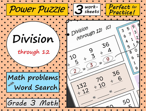 Division (through 12), Math (Grade 3) | Power Puzzle
