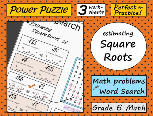 Estimating Square Roots, Math (Grade 6) | Power Puzzle