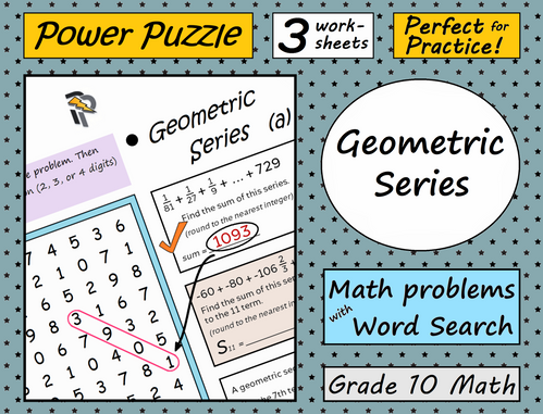 Geometric Series (APGP), Math (Grade 10) | Power Puzzle