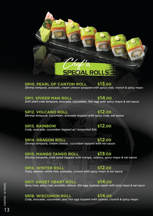 MENU | Pearl of the Orient