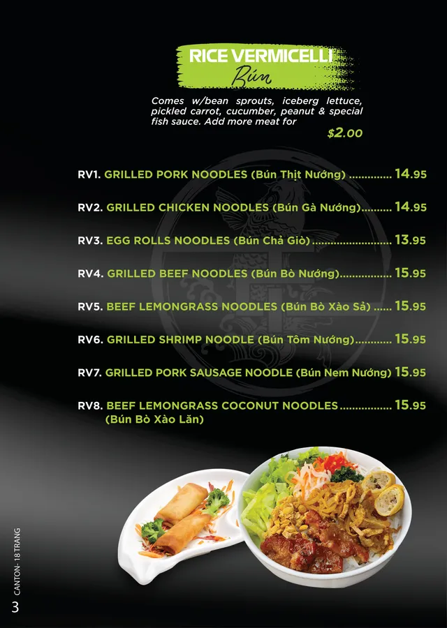 MENU | Pearl of the Orient