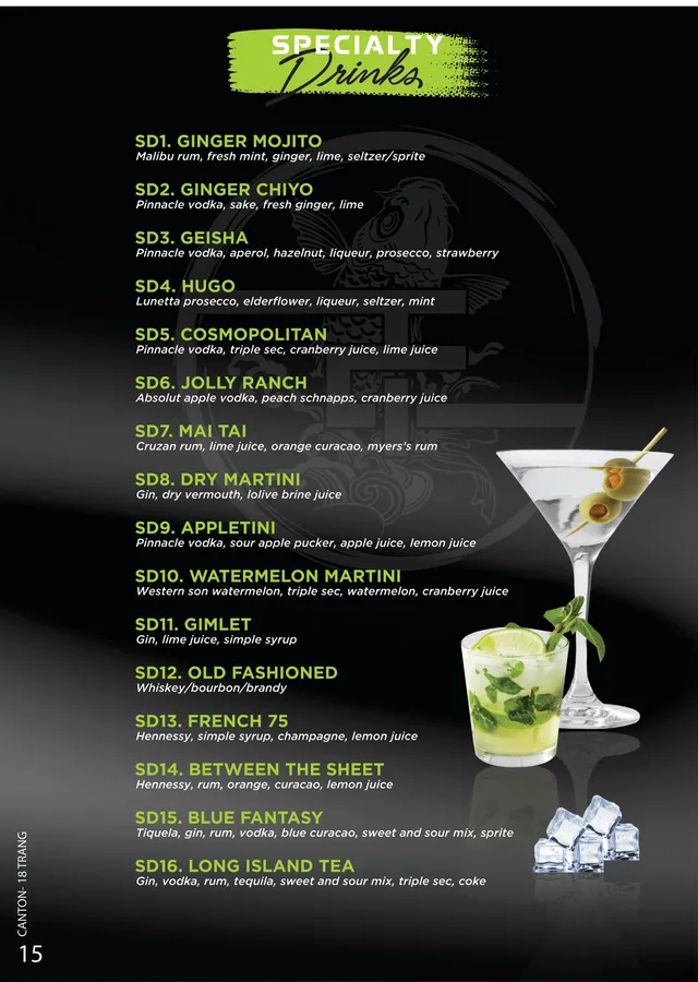 MENU | Pearl of the Orient