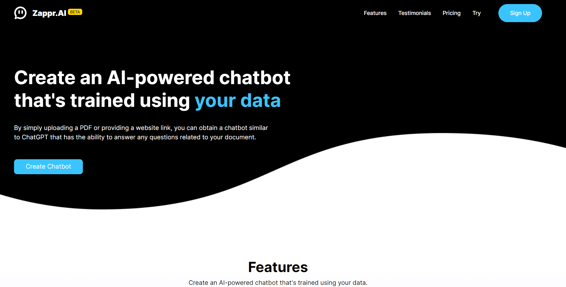 Zappr AI | AI-powered Chatbot Creator for Better Information Accessibility.