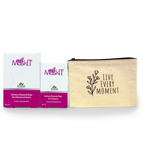 MaskIT Starter Kit | Tampon & Pad Disposal Bags with Period Pouch ...