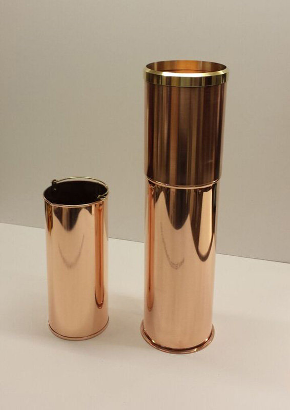 Snowdon Raingauge – Copper with machined 5″ (127mm) diameter brass rim