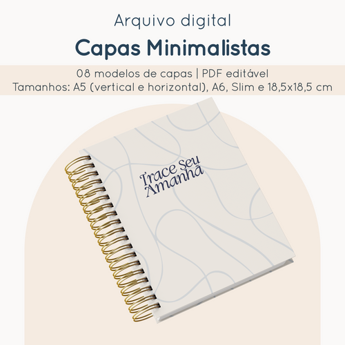 Combo Capas A5, A6, 18x18 e Slim | Minimalistas | Papel Sorriso