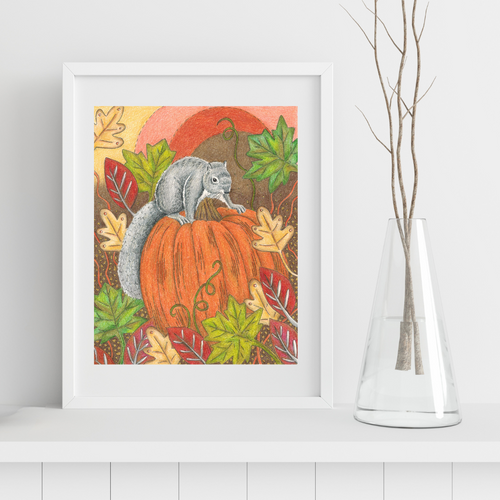 Squirrels Best Day (original drawing) | Kim Swick Art