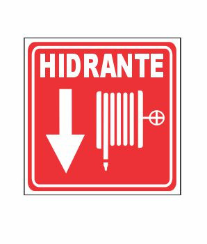 Letrero Hidrante 20x20 en estireno | mas-diseno