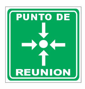 Letrero de Punto de reunión 25x25cm | mas-diseno