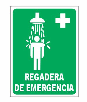 Letrero de Regadera de emergencia 30x40cm | mas-diseno