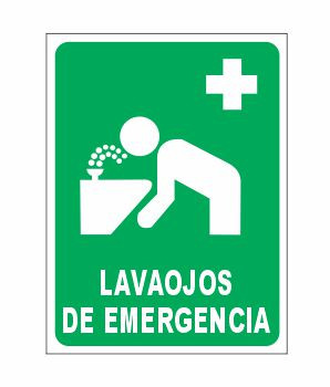 Letrero de Lavaojos de emergencia 30x40cm | mas-diseno