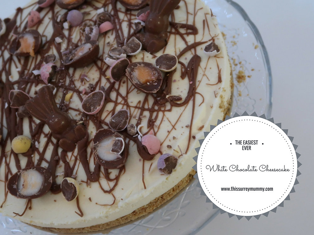 The Easiest Ever White Chocolate Easter Cheesecake...