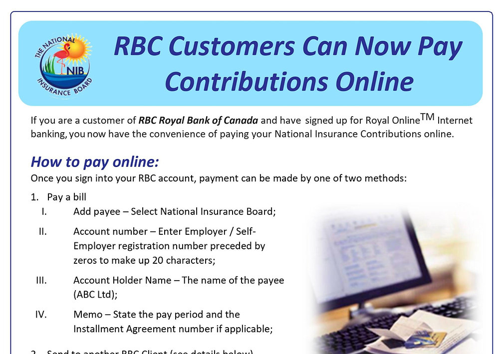 NIB Payment Options RBC Customers Can Now Pay Contributions Online nib-payment-options-rbc-customers-can-now-pay-contributions-online