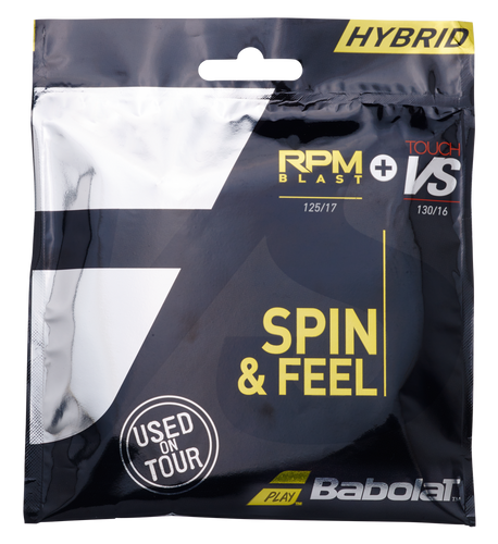 Babolat Hybrid RPM Blast 17/1.25 & Touch VS 16/1.30 Tennis String ...